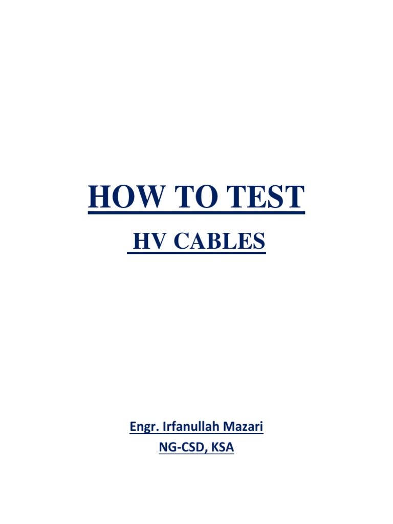 Cable Testing PDF | PDF | Electrical Impedance | Inductor