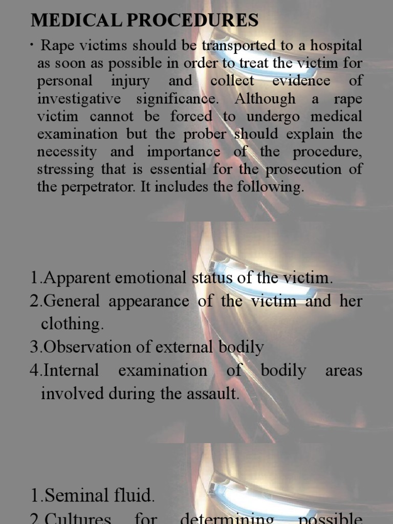 Evidence Collection in Sexual Assault Cases: A Guide to Medical ...