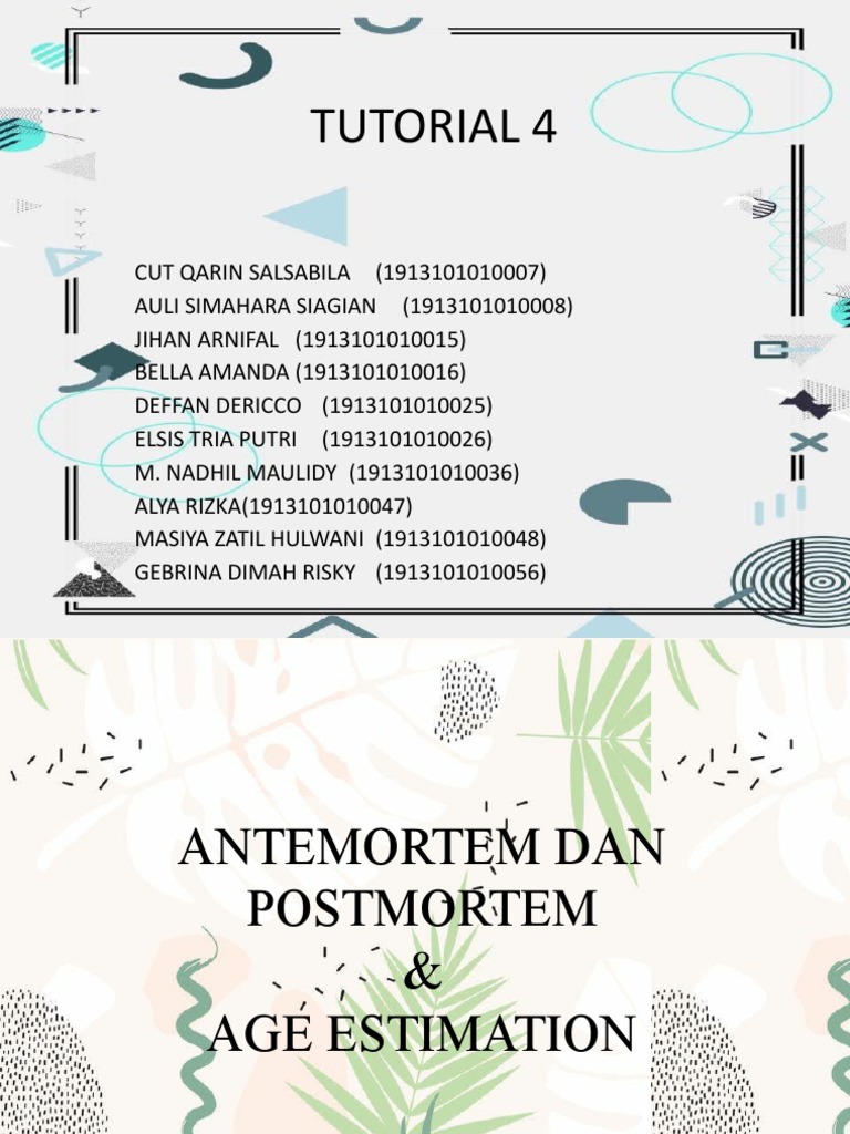 Antemortem, Postmortem & Estimasi Usia | PDF