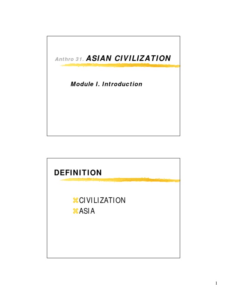 Module I. Introduction To Asian Civilization | PDF | Asia | United Arab ...