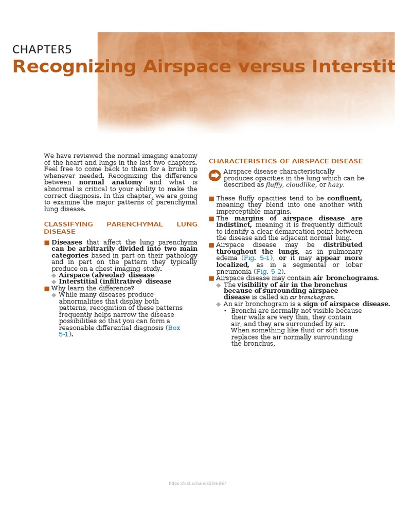 Chapter 5 - Recognizing Airspace Versus Interstitial Lung Disease | PDF ...