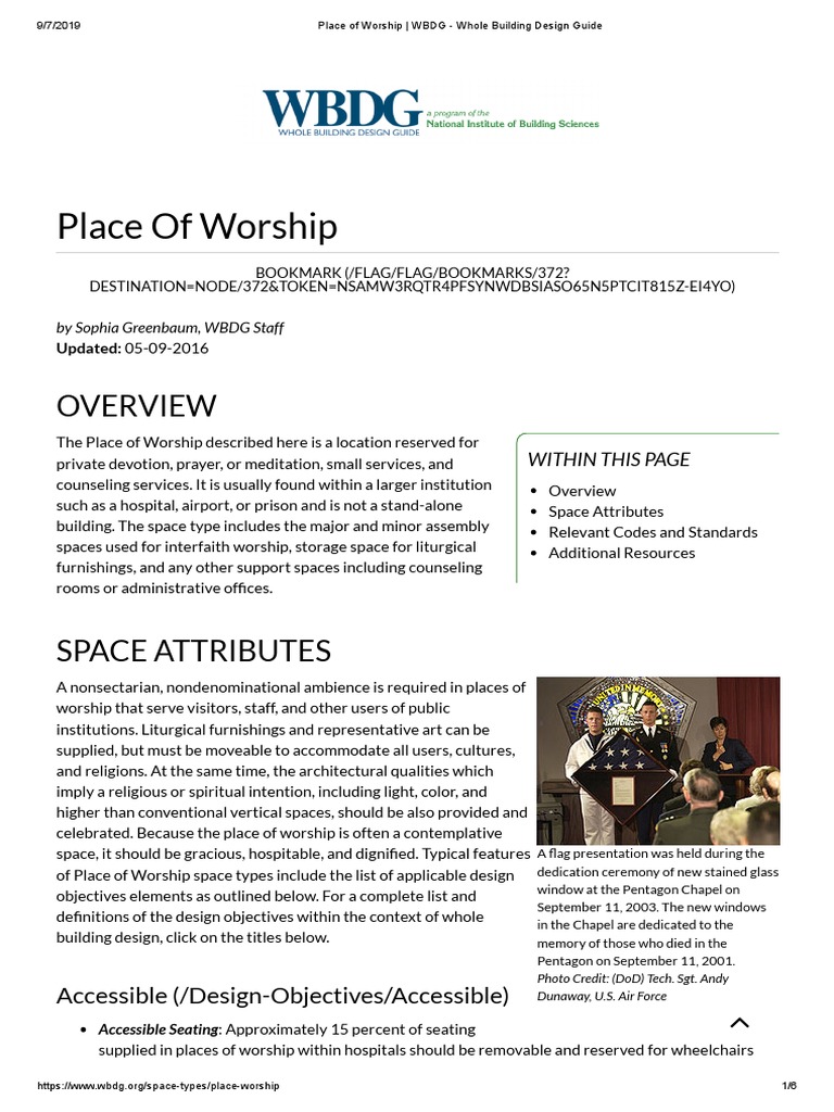 Place of Worship - WBDG - Whole Building Design Guide | Download Free ...