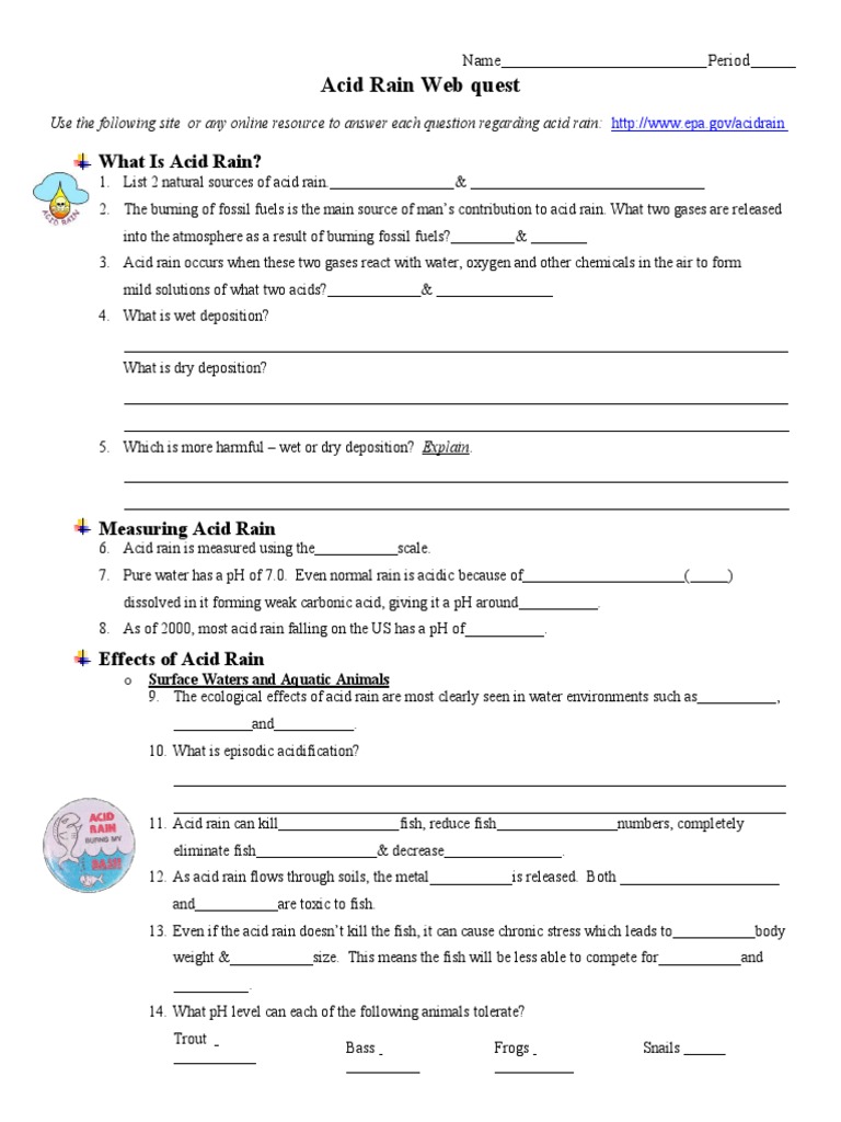 Acid Rain Webquest | Download Free PDF | Nature | Physical Sciences