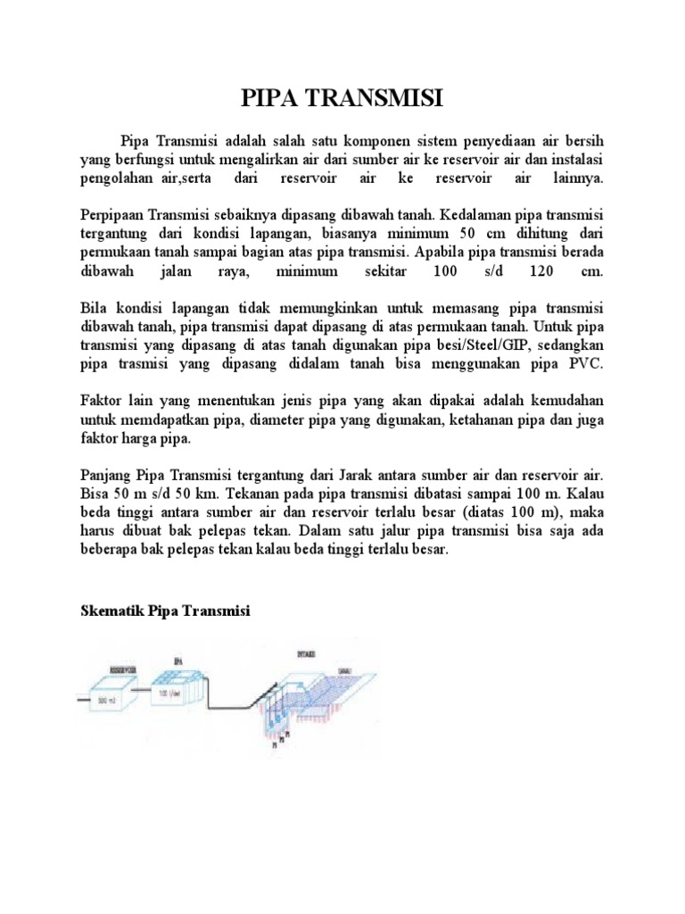 Fisika Lingkungan Pipa Transmisi Dan Loop | PDF | Griya & Taman | Sains ...