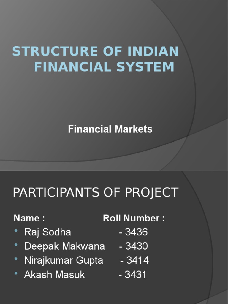 Structure of Indian Financial System | PDF | Financial Markets | Insurance