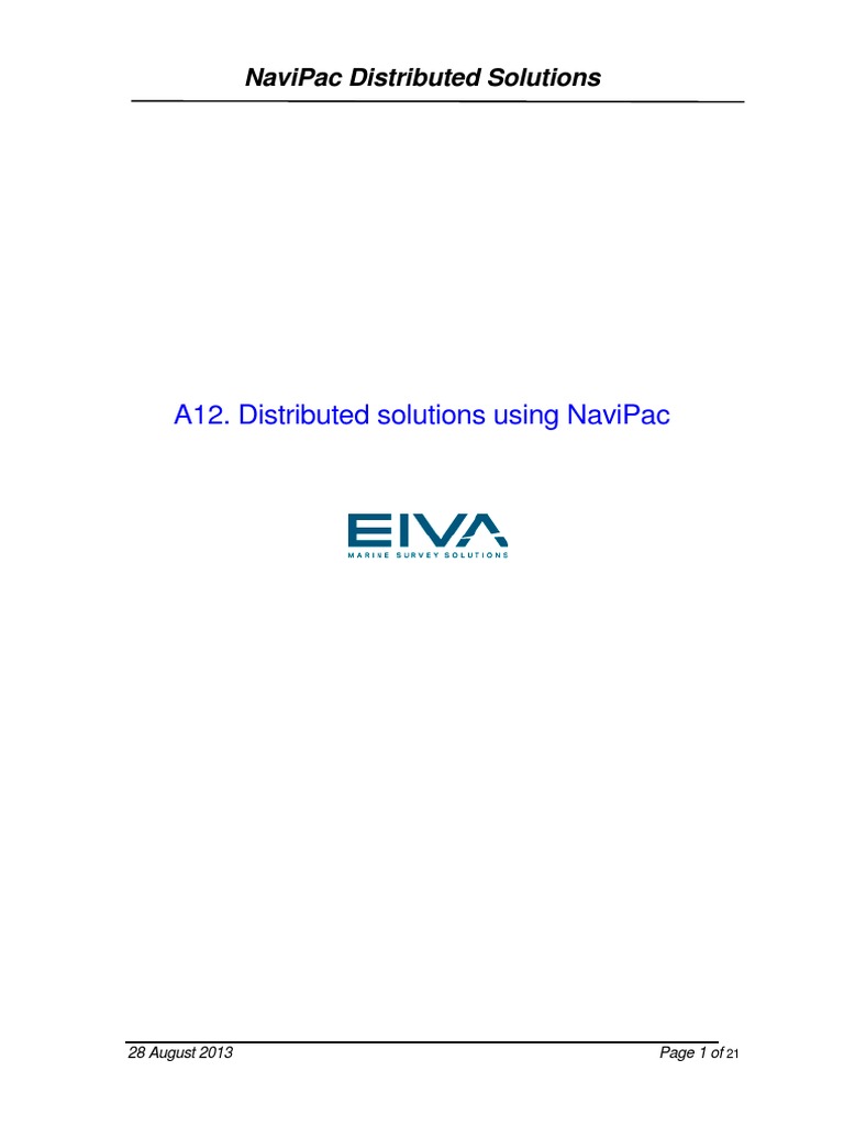 NaviPac Distributed Solutions Guide | PDF | Multiplexing | Telemetry