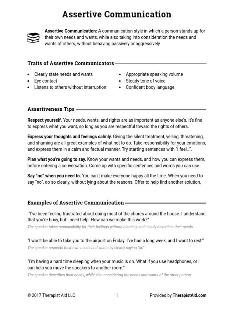 Assertive Communication PDF | PDF | Semiotics | Human Communication