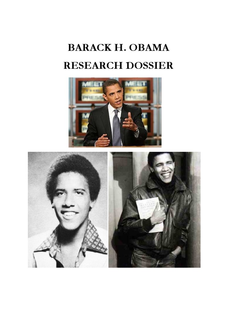Barack H Obama Research Dossier | PDF | Barack Obama | Hillary Clinton