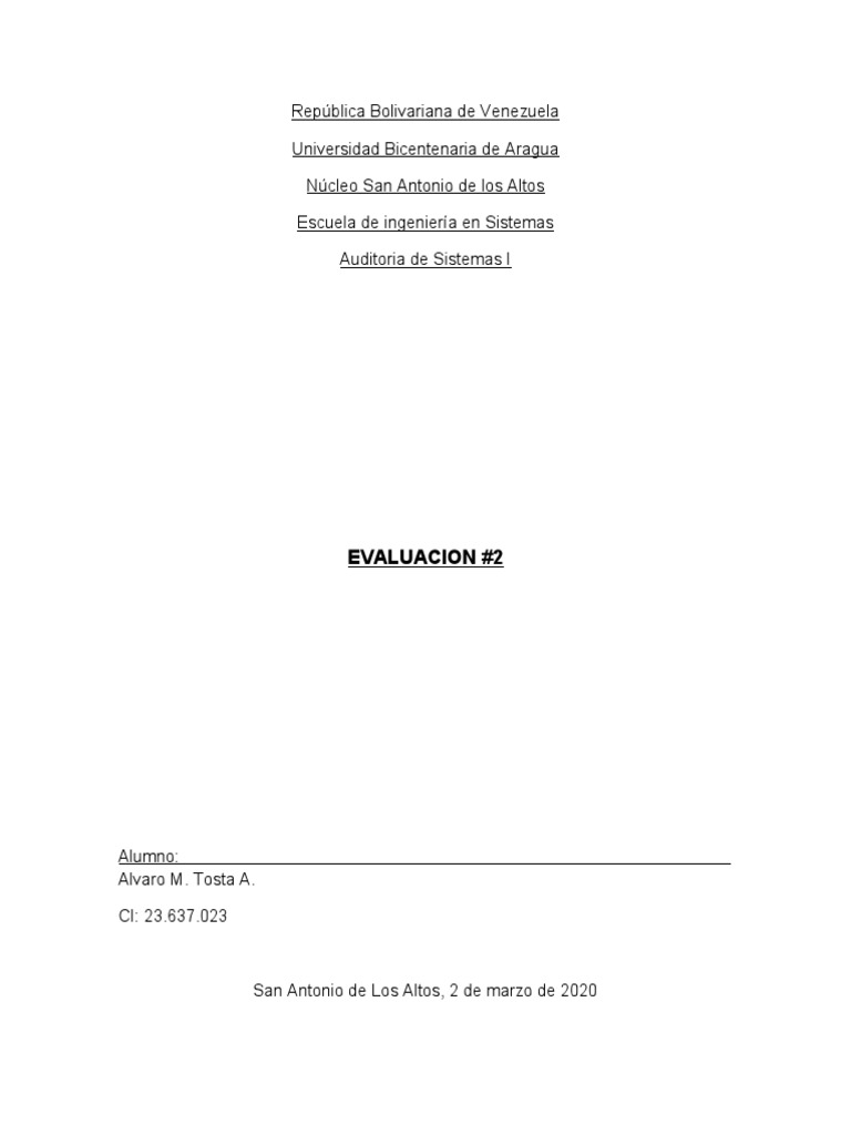 Auditoria Eval2 | PDF | Usuario (informática) | Mi sql