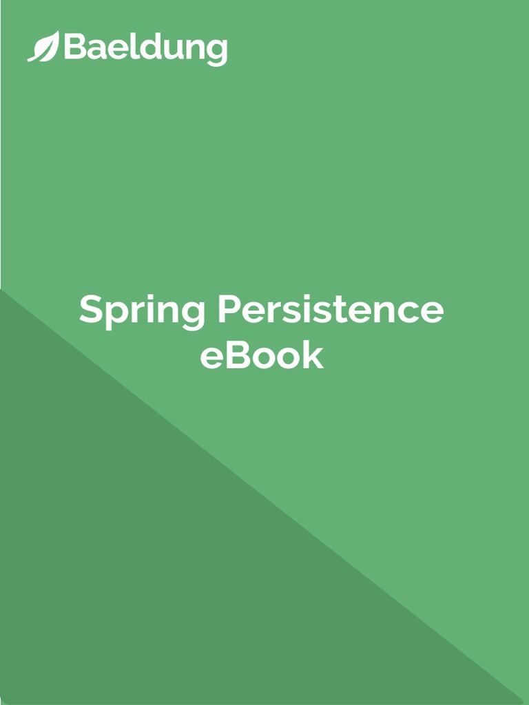 Persistence With Spring | PDF | Application Programming Interface | Class (Computer Programming)