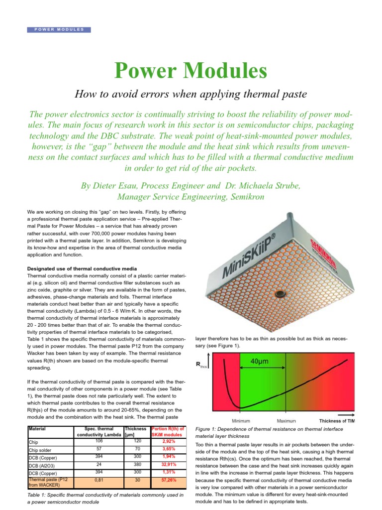 Thermal Paste | PDF | Electrical Resistivity And Conductivity | Thermal ...