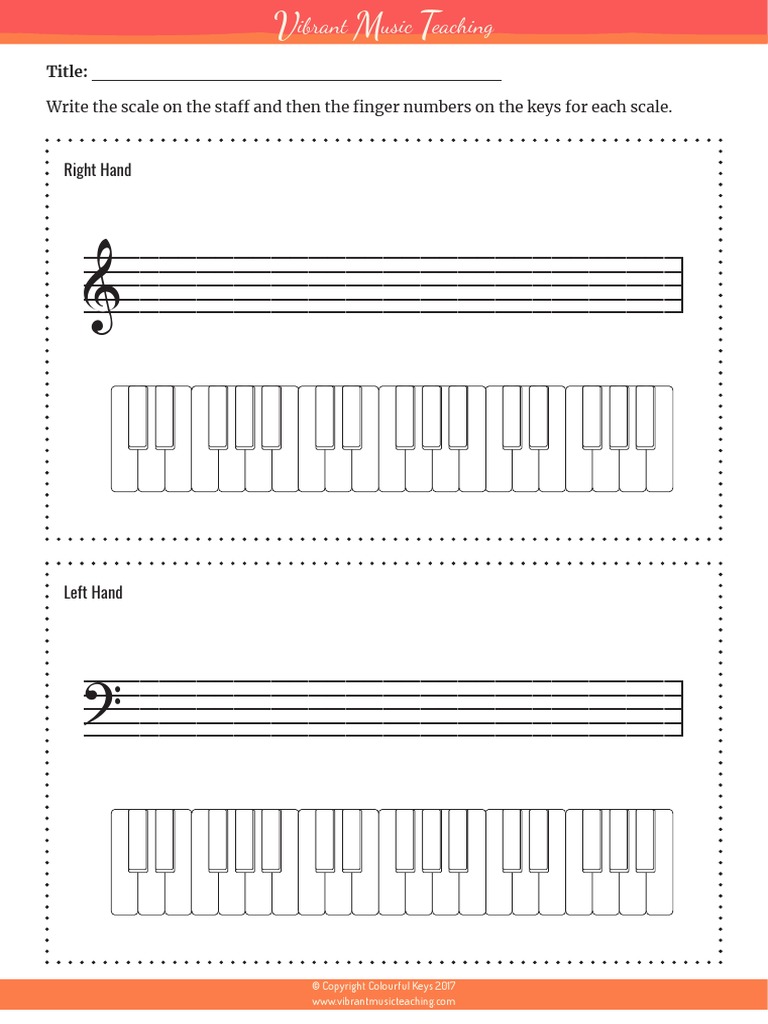 Blank Scales Worksheet | PDF | Musical Compositions | Elements Of Music