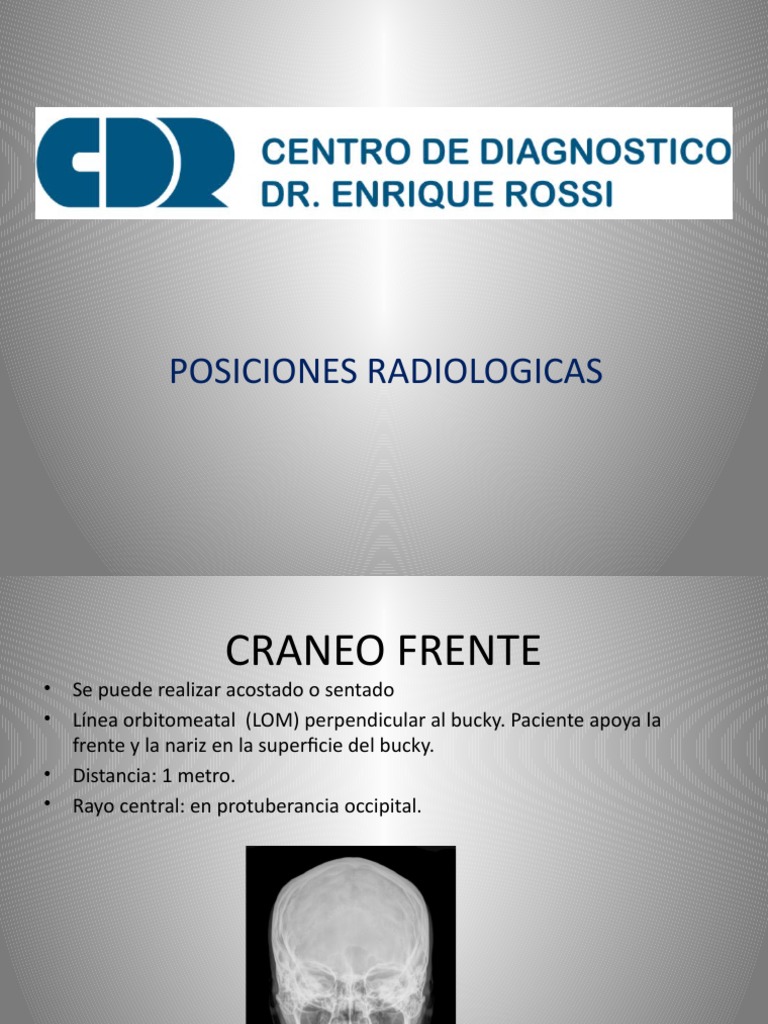 Posiciones Radiológicas del Cráneo y Columna | PDF | Hombro | Términos ...