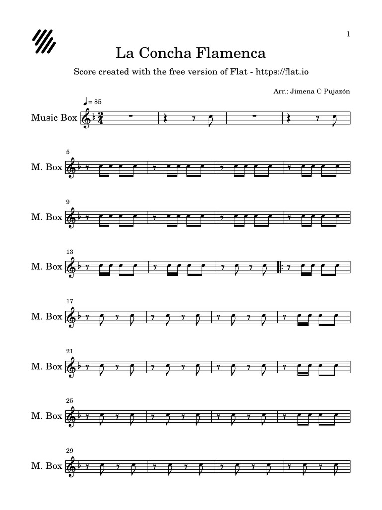 La Concha Flamenca Music Score | PDF | Social Science | Art