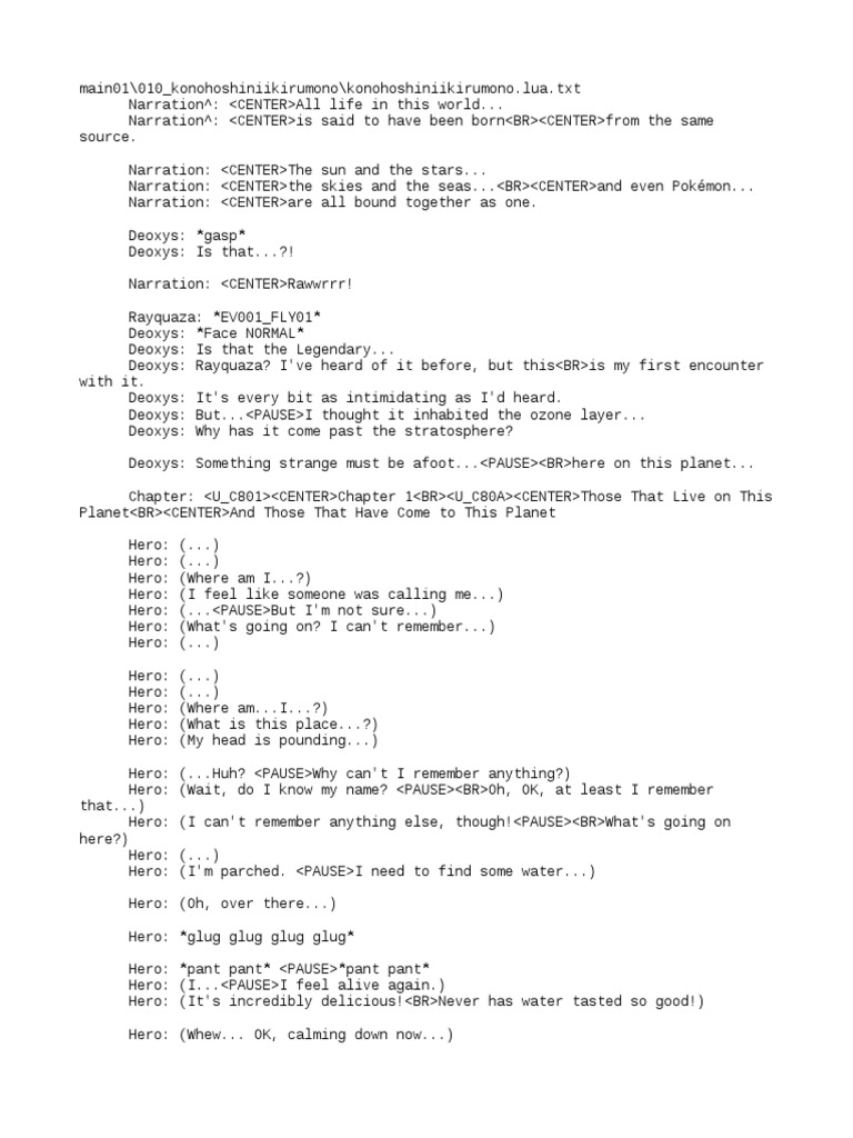 Pokemon Super Mystery Dungeon Script | PDF | Pokémon | Nature