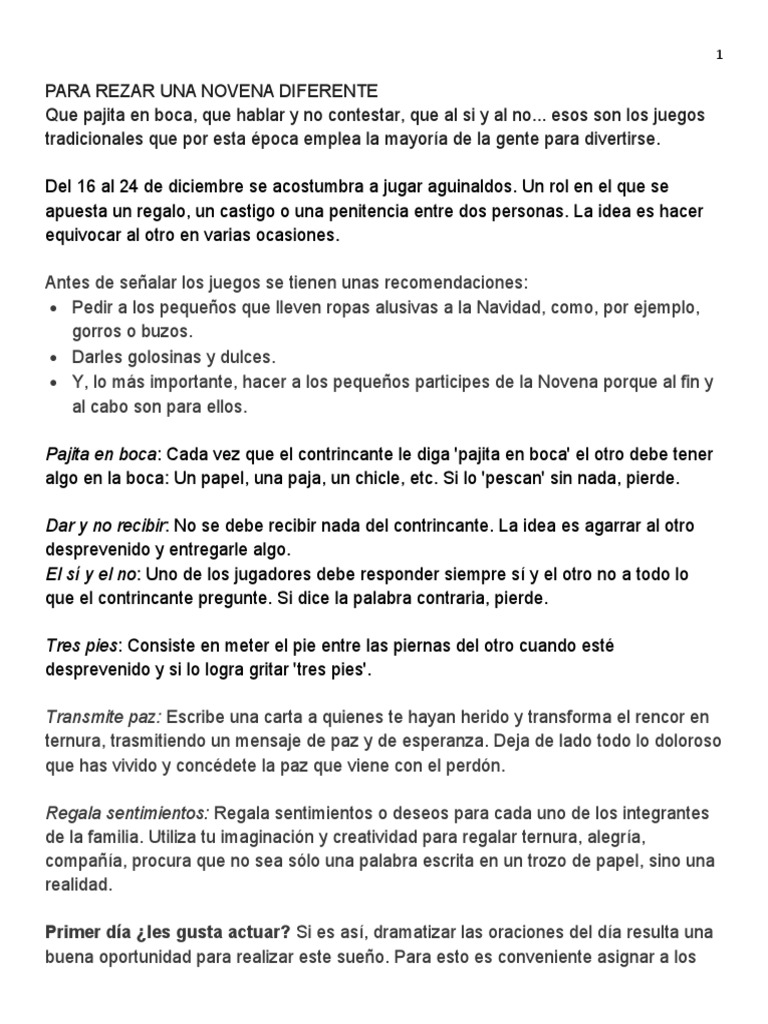 Para Rezar Una Novena Diferente | PDF | Navidad | Natividad De Jesus