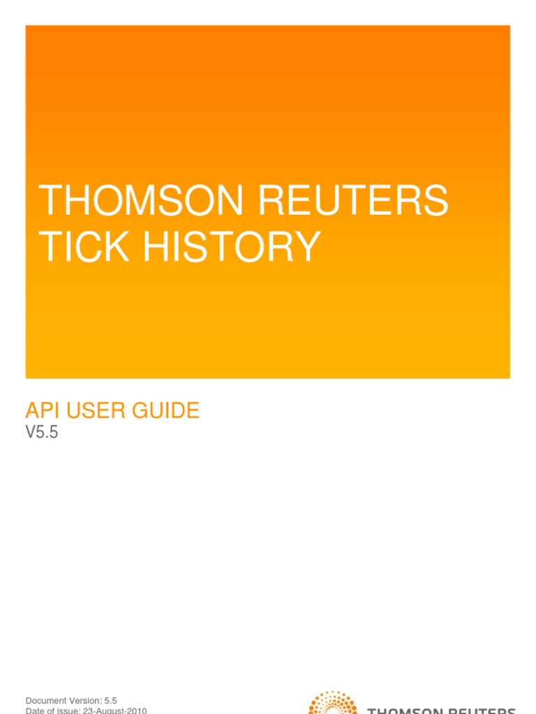 TRTH API User Guide v5 5 | PDF | Soap | File Transfer Protocol