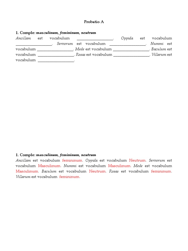 Probatio Capituli IV-V. Correcta | PDF