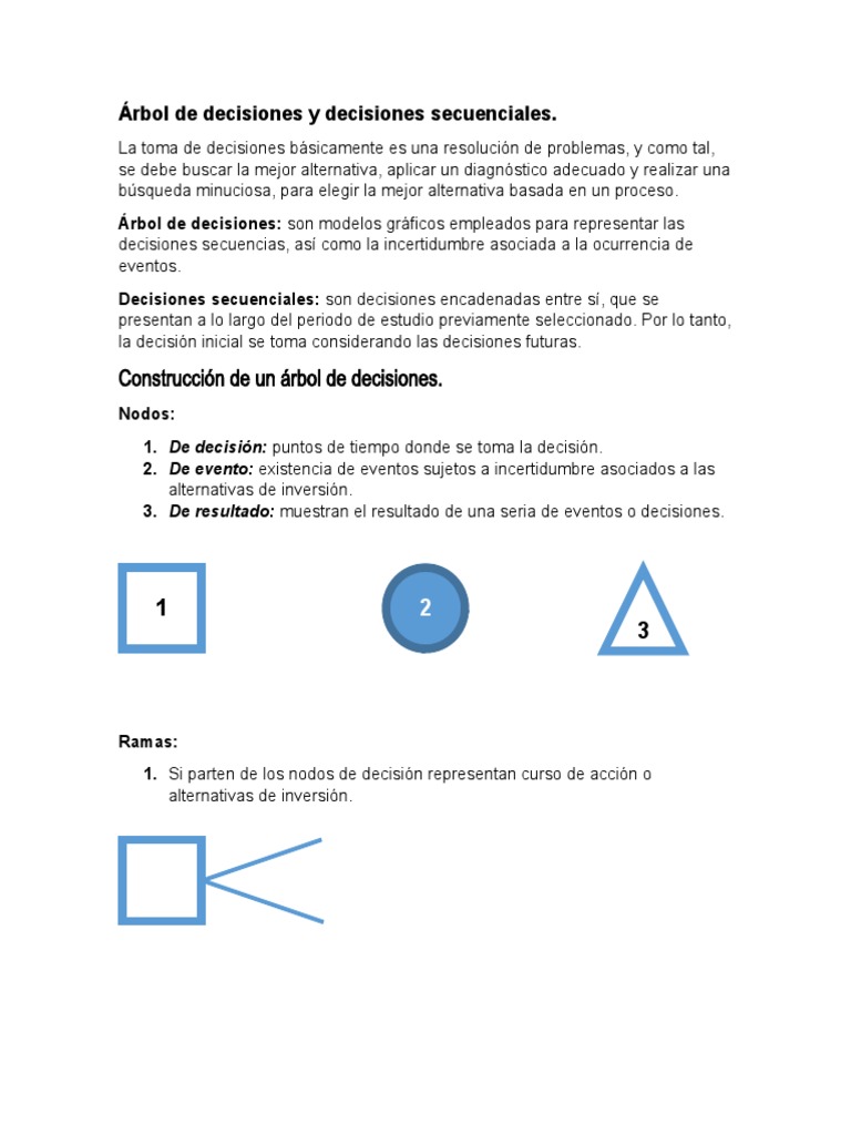 Árbol de Decisiones y Decisiones Secuenciales | PDF
