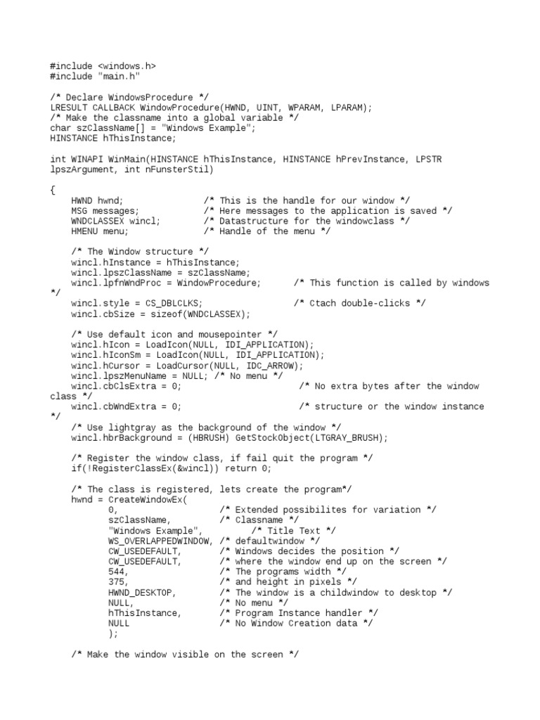 Win Menu C | PDF | System Software | Computer Programming