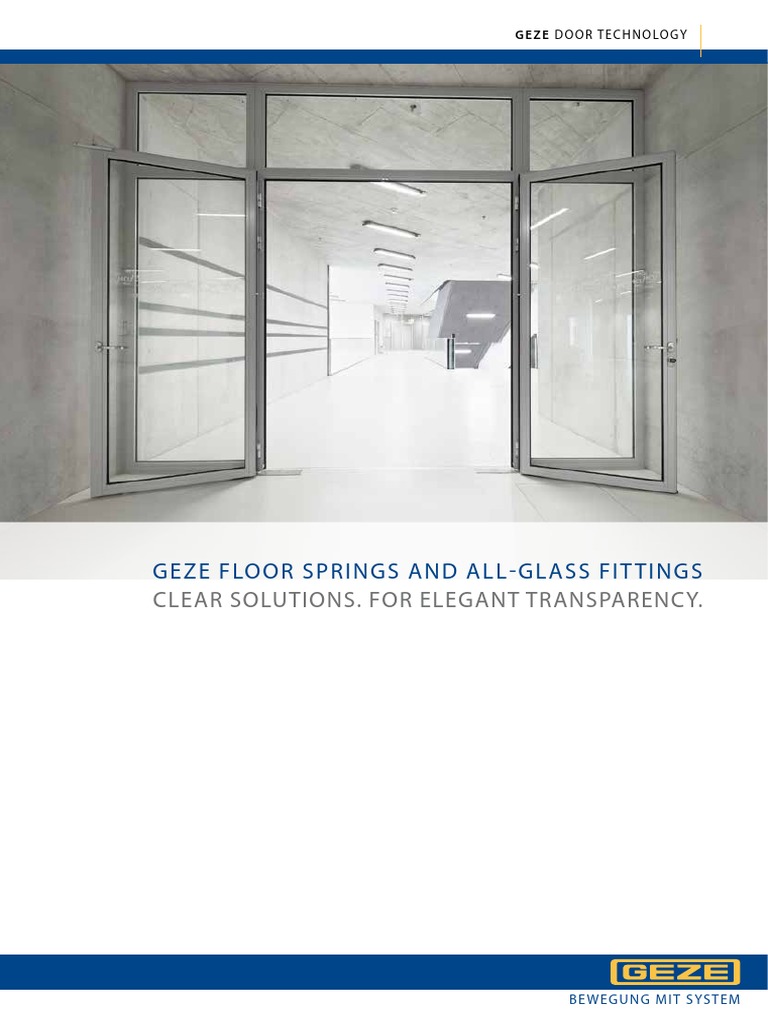 GEZE Product-Brochure EN 34946 PDF | PDF | Trigger (Firearms) | Door