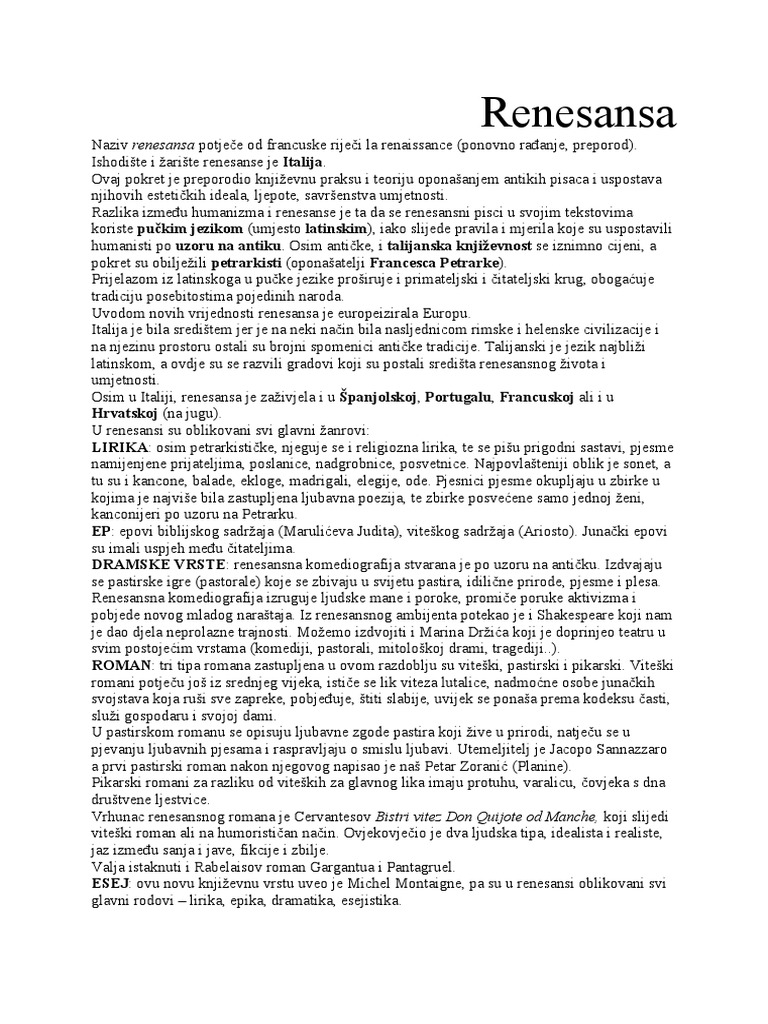 Renesansa | PDF