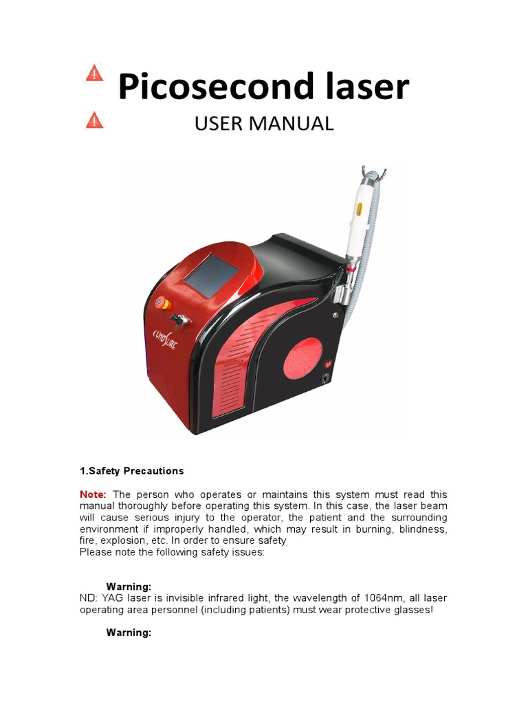 Picosecond Laser USER MANUAL: Laser Safety Guide | PDF | Laser | Nature