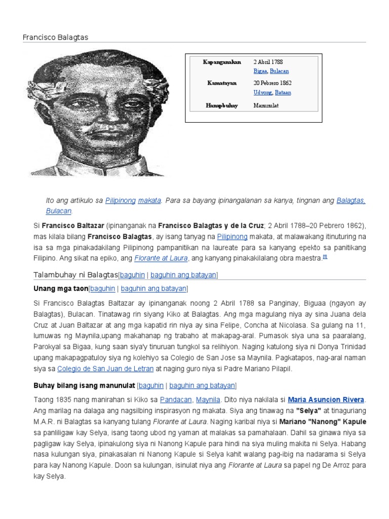 Francisco Balagtas 1 | PDF