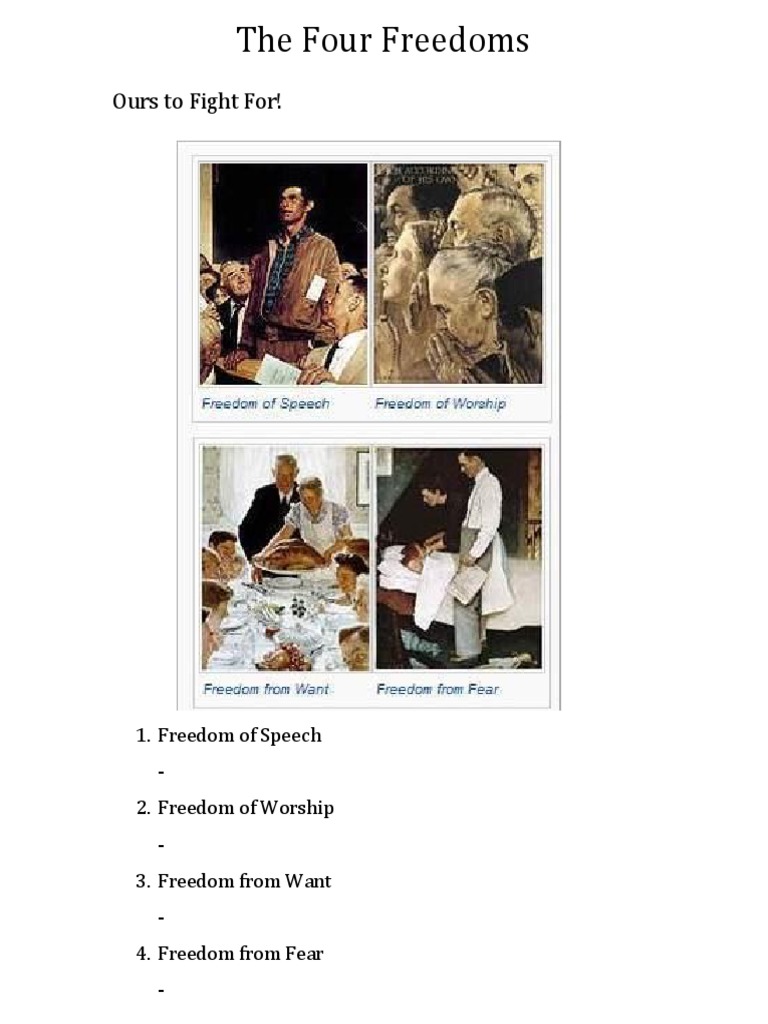 The Four Freedoms | PDF | Politics
