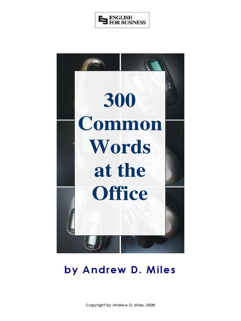 300 Common Words at The Office English To Spanish PDF | PDF | Trabajo ...