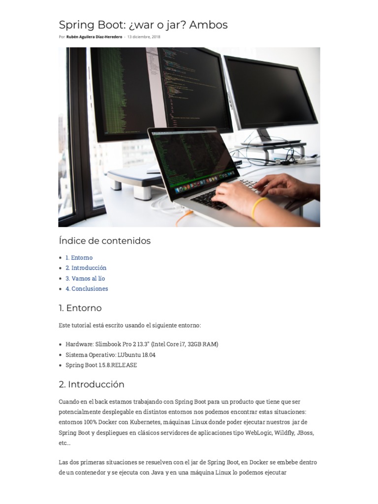 Spring Boot - ¿War o Jar - Ambos - Adictos Al Trabajo | PDF | Java ...