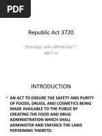 Republic Act No 3720 | PDF | Food And Drug Administration | Social ...