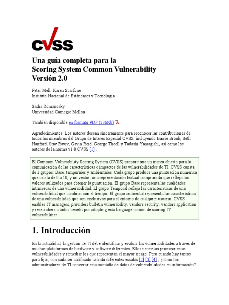 Guia CVSS | PDF | Autenticación | Vulnerabilidad