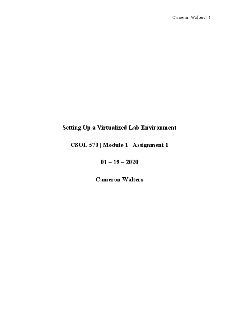 Setting Up A Virtualized Lab Environment | PDF | Linux Distribution | Linux