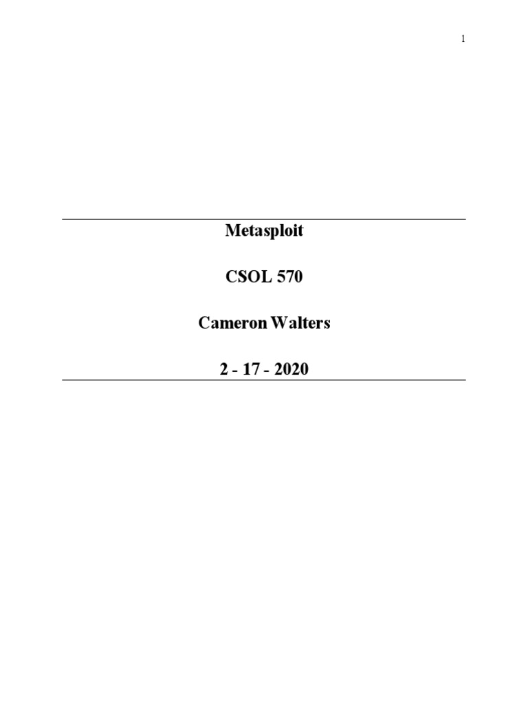 Metasploit | PDF | Secure Shell | System Software