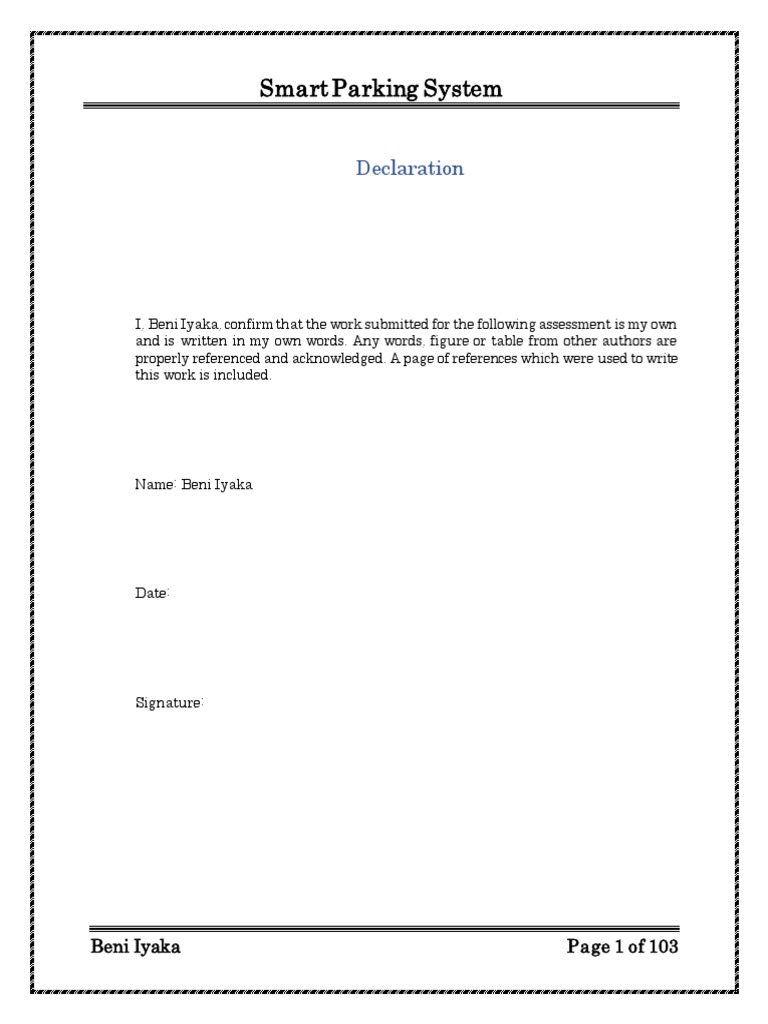 Smart Parking System PDF | PDF | Parking | Parking Lot