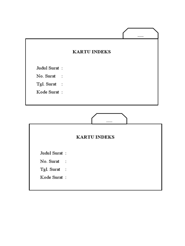 Kartu Indeks | PDF