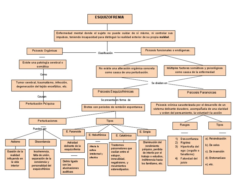 Mapa Cocneptual Esquizofrenia | PDF | Esquizofrenia | Psicosis