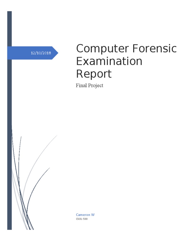 Computer Forensic Examination Report | PDF | Digital Forensics ...