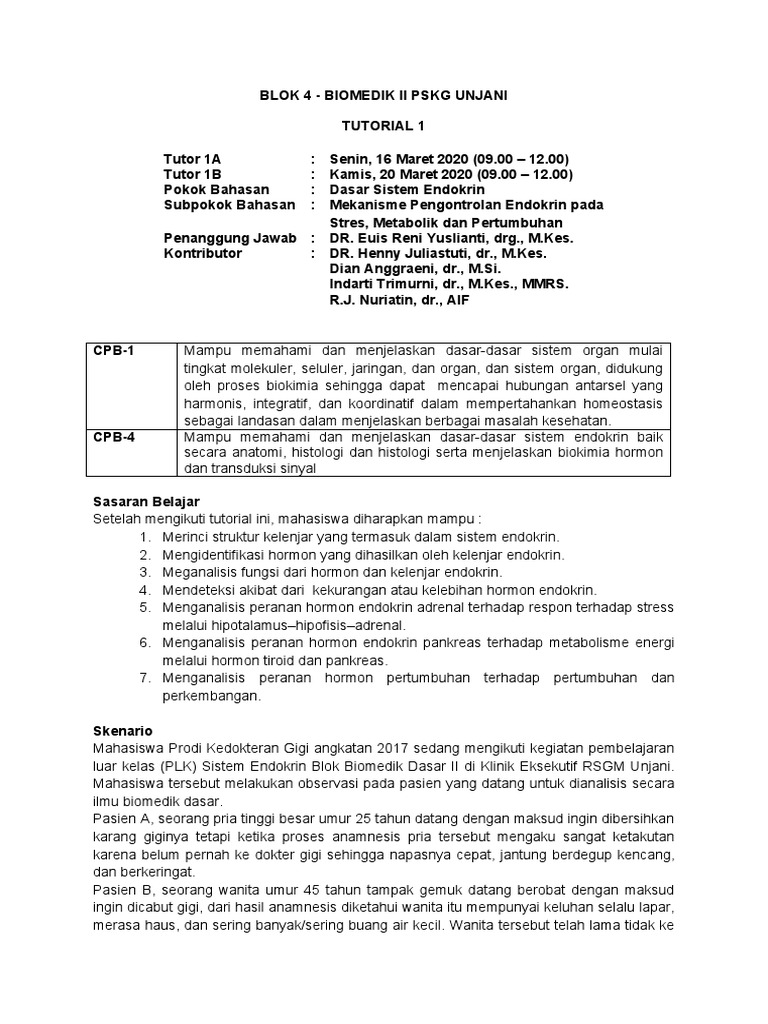 Tutor 1 PSKG 2020 - Mhs-1 | PDF