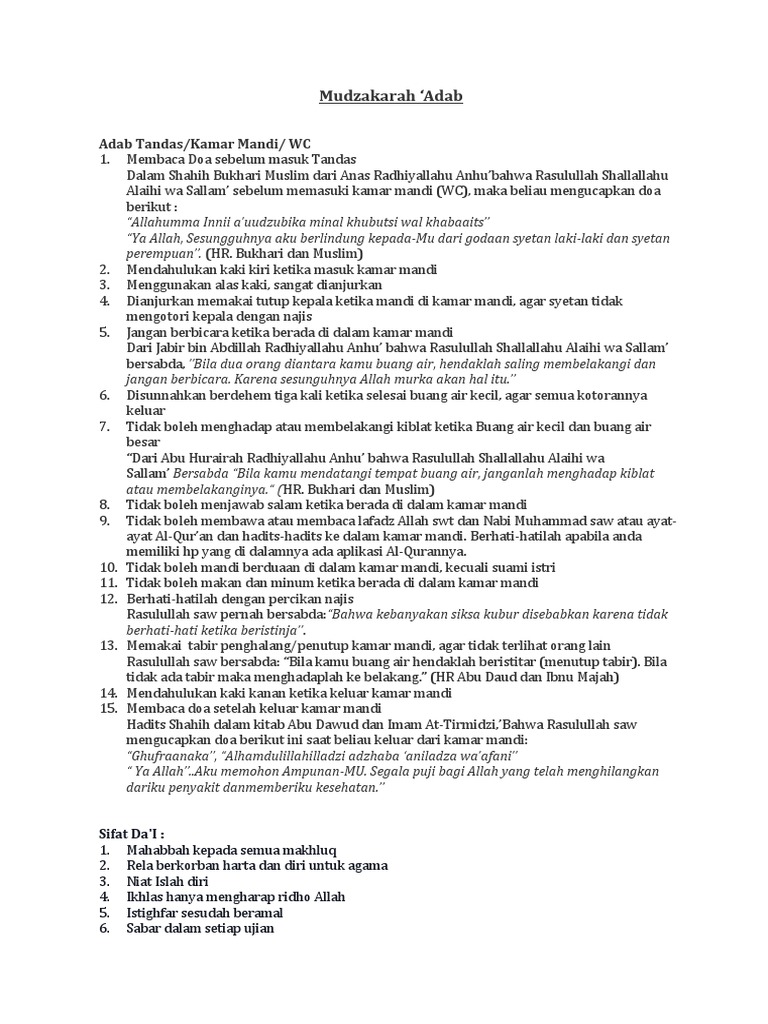 ADAB KAMAR MANDI | PDF