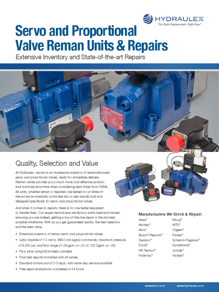 HG ServoProportional Valves Cut-Sheet Web PDF | PDF