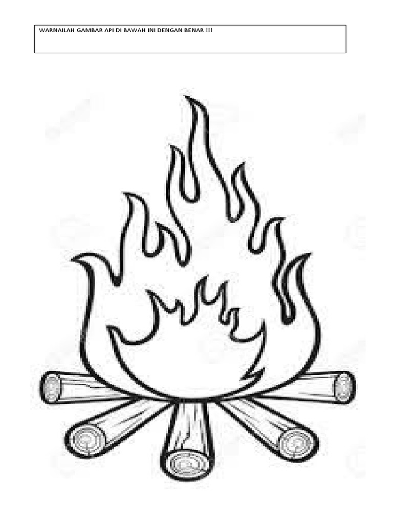 LK Mewarnai Api | PDF