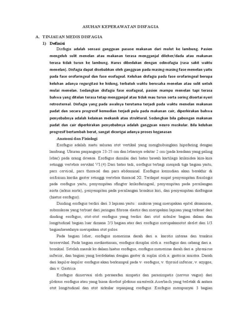 Askep Disfagia | PDF