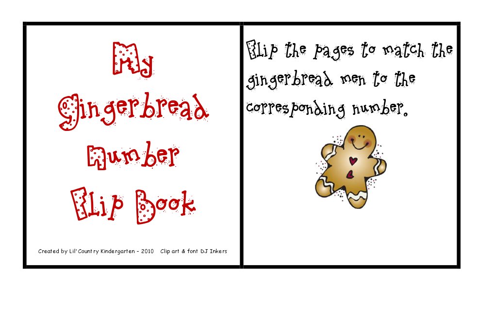 My Gingerbread Men Number Flip Book 1-20 | PDF