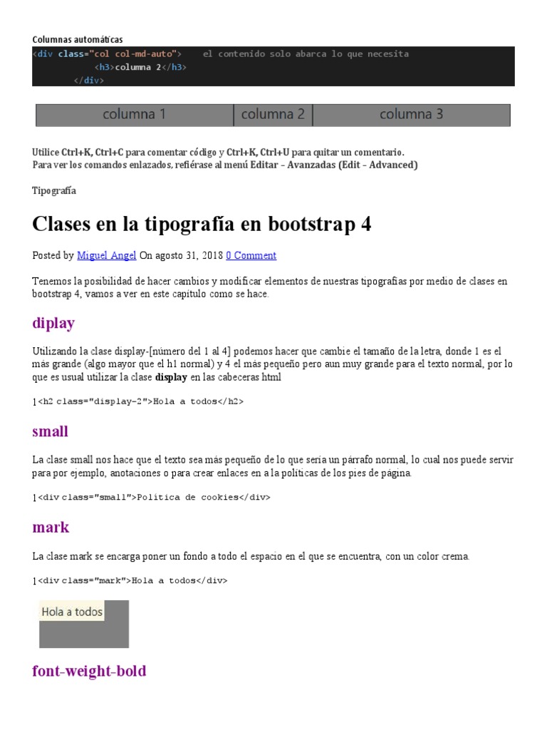 Guia Bootstrap | PDF | Tipografía | Comunicación escrita