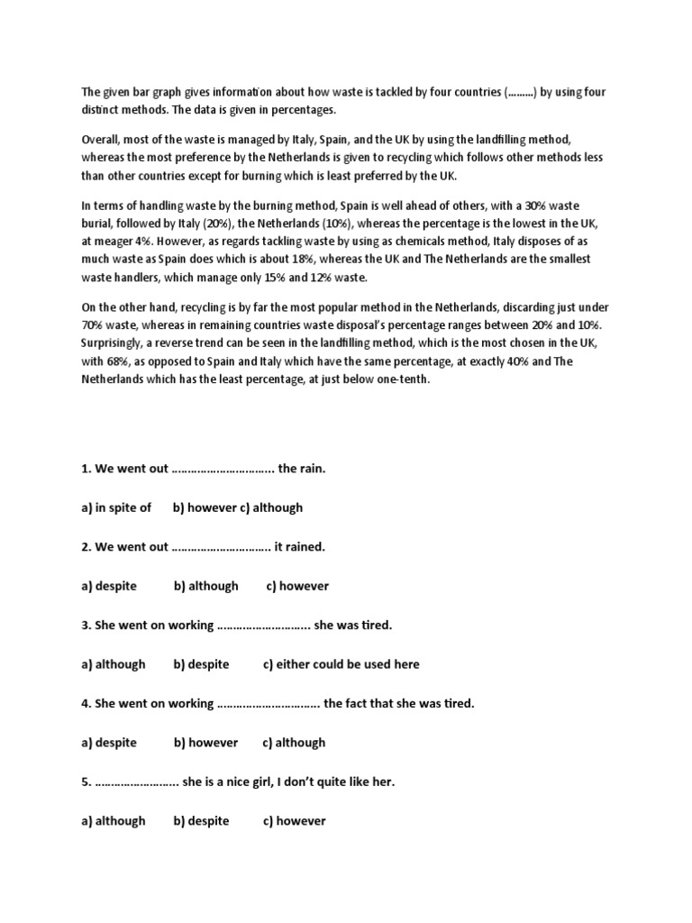 Bar Graph Detailed | PDF | Waste | Human Impact On The Environment