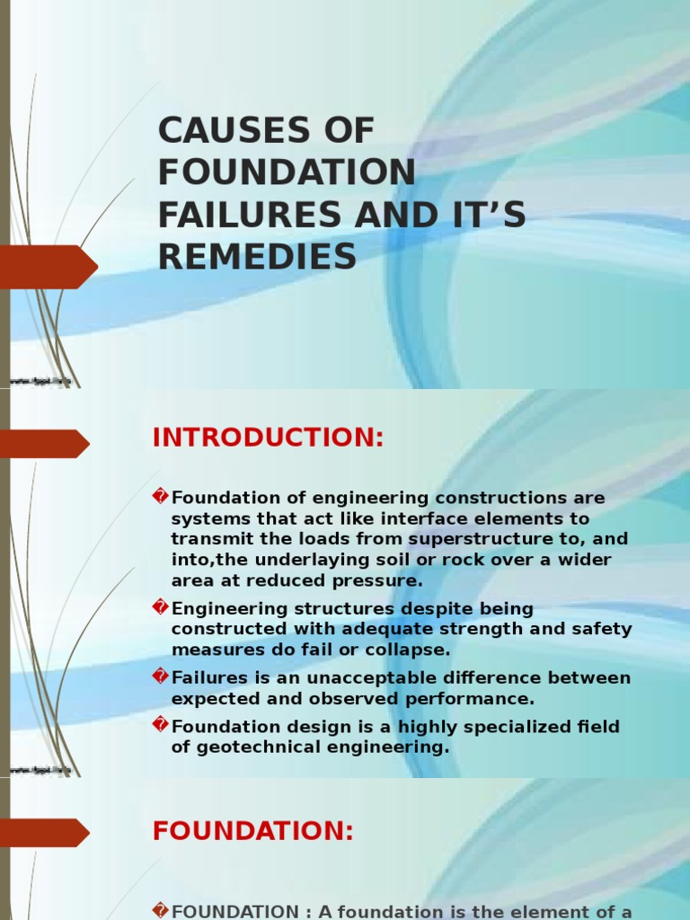 Foundation Failures | PDF | Foundation (Engineering) | Deep Foundation