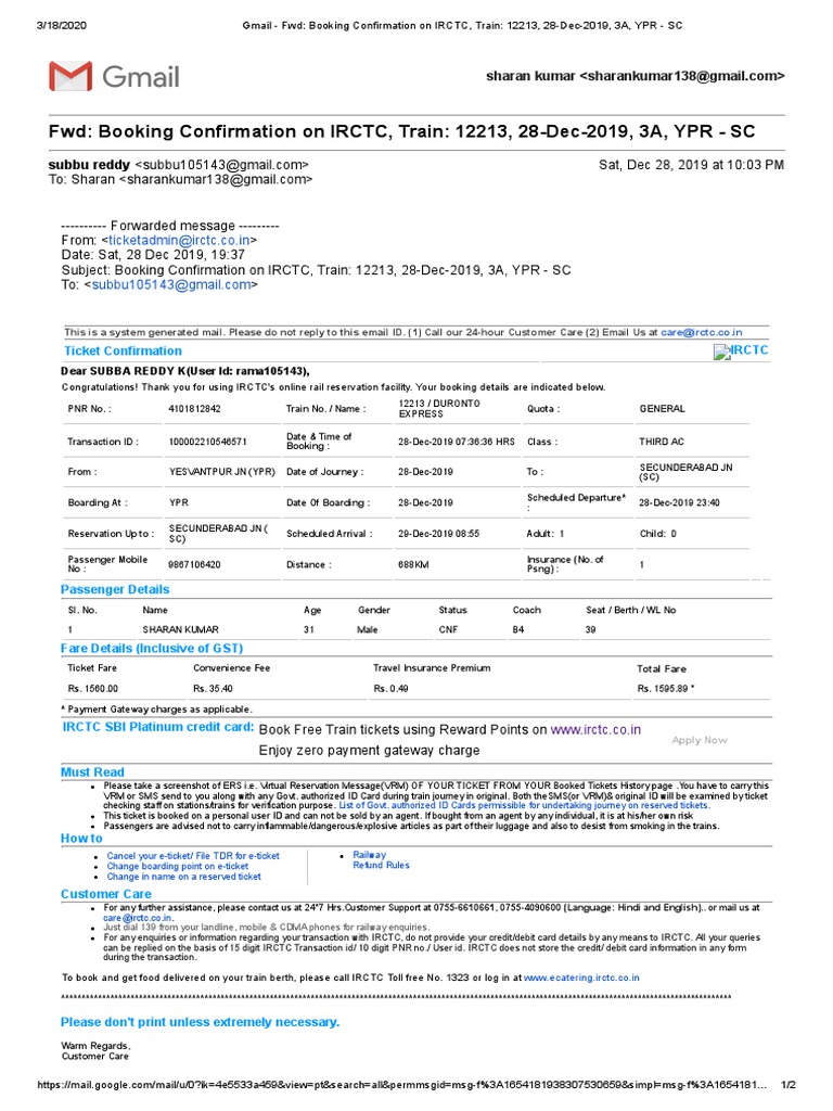 Ticket PDF | PDF | Ticket (Admission) | Debit Card