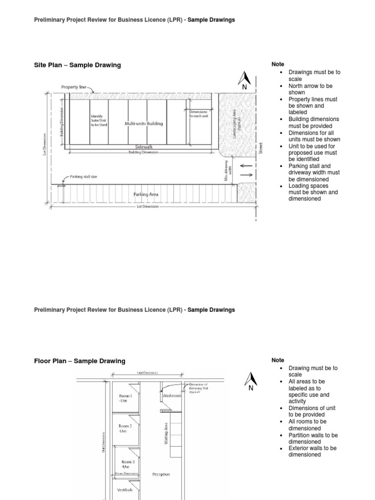 Sample Drawings for Business Licence | PDF | Buildings And Structures
